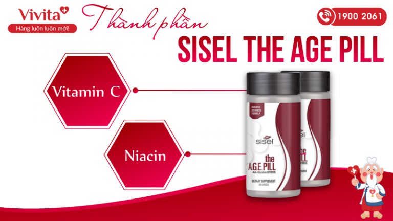 SISEL THE AGE PILL Trẻ Hóa Làn Da [MỚI NHẤT 2024] Hộp 180 viên