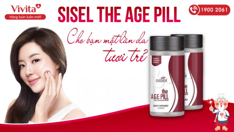 SISEL THE AGE PILL Trẻ Hóa Làn Da [MỚI NHẤT 2024] Hộp 180 viên