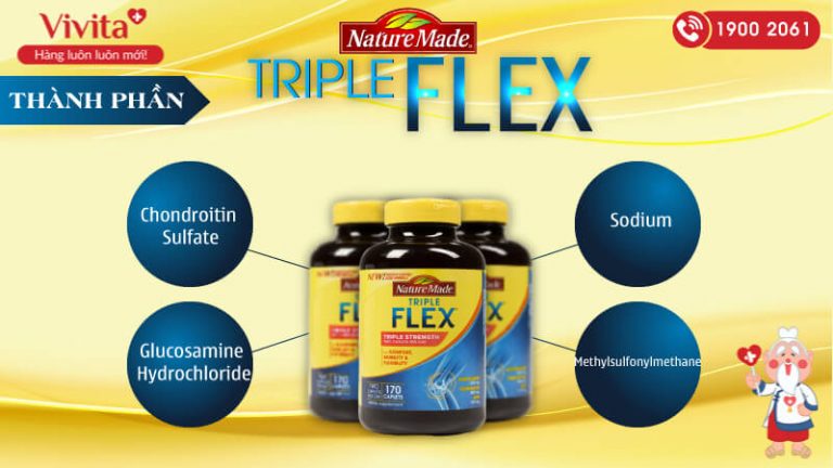 Nature Made Triple Flex Giảm Đau Khớp Hộp 170 Viên Mới