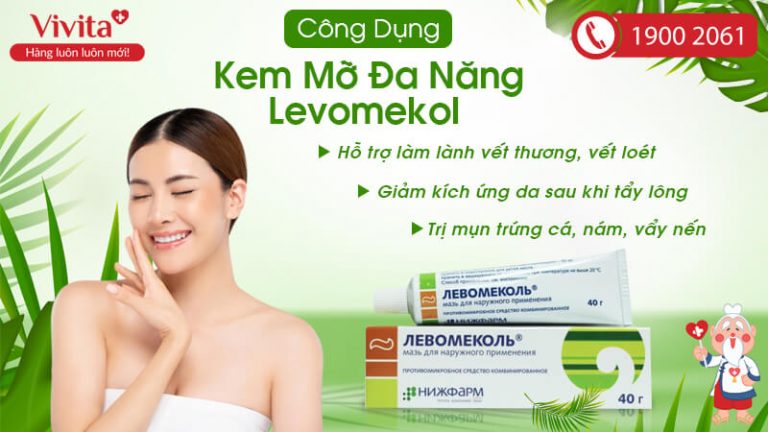 Kem mỡ đa năng Levomekol hỗ trợ trị các bệnh về da tuýp 40g