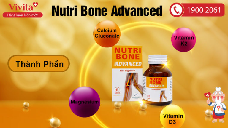 Nutri Bone Advanced hỗ trợ xương khớp Hộp 60 viên mới 2024
