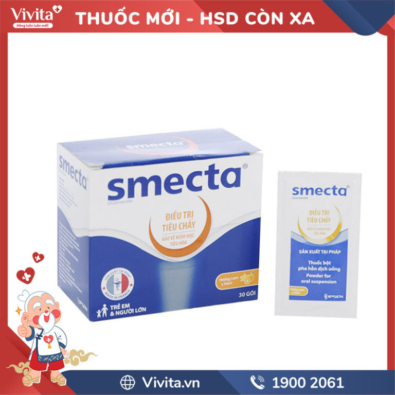 Thuốc trị tiêu chảy Smecta Hộp 30 gói - Nhà thuốc VIVITA