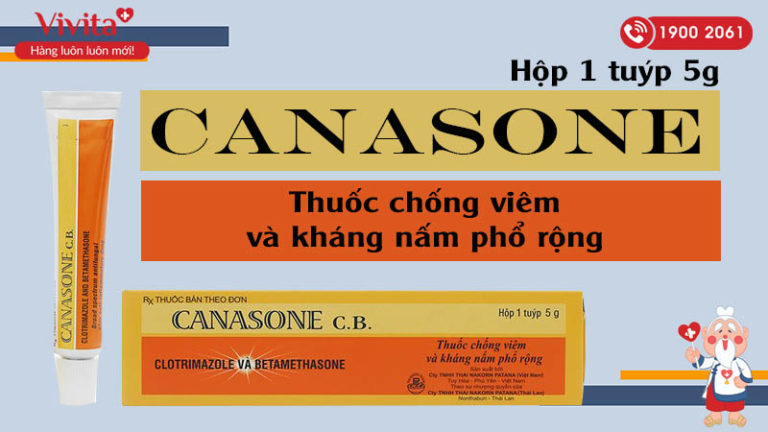 Thuốc bôi trị nấm ngoài da Canasone Tuýp 5g - Nhà thuốc VIVITA