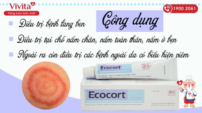 Kem bôi trị nấm Ecocort cream Tuýp 15g - Nhà Thuốc VIVITA