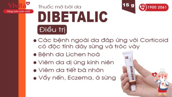 Thuốc mỡ trị viêm da Dibetalic Tuýp 15g - Nhà thuốc VIVITA
