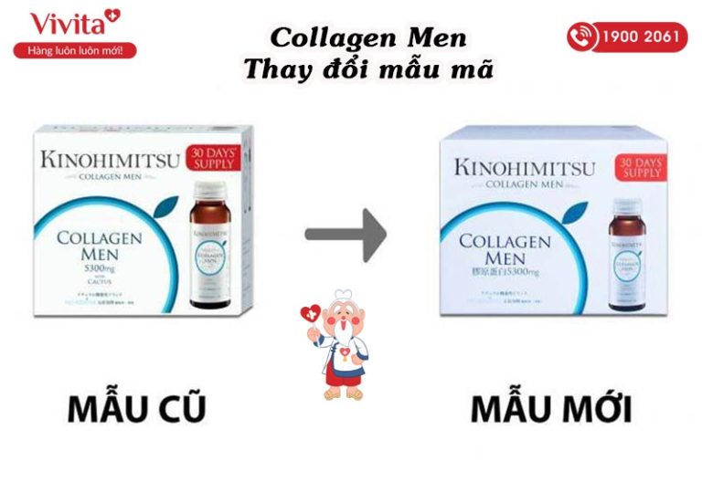 Nước uống Kinohimitsu Collagen Men làm đẹp da 16 Chai x 50ml