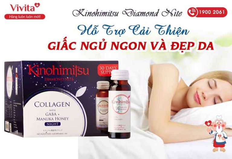 Diamond Nite Drink giúp ngủ ngon, đẹp da [MỚI NHẤT 2024] Hộp 16 chai