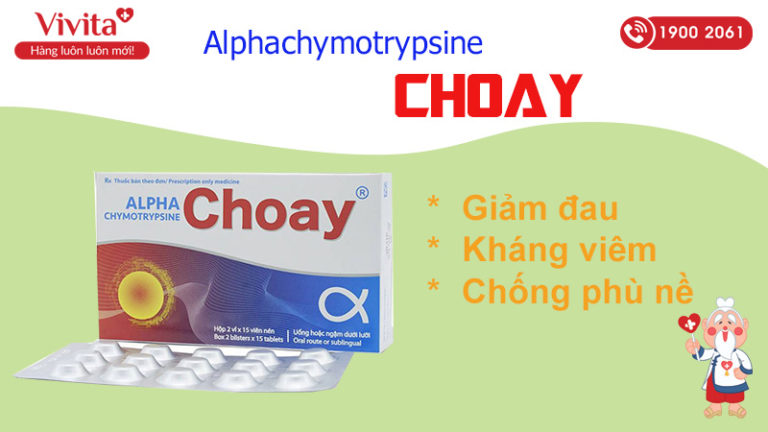 Thuốc kháng viêm chống phù nề Alpha choay Hộp 30 viên - VIVITA