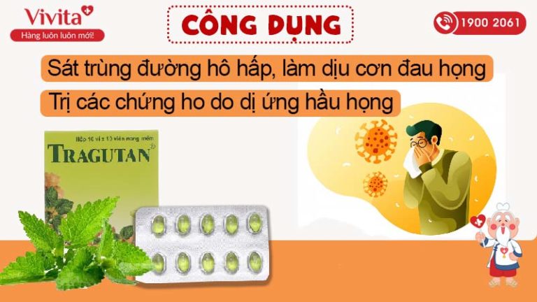 Thuốc ho, sát trùng đường hô hấp Tragutan 100 viên - Nhà Thuốc VIVITA