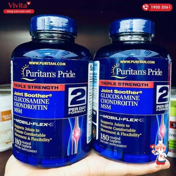 Puritan's Pride Triple Strength Hỗ Trợ Xương Khớp Hộp 180 Viên