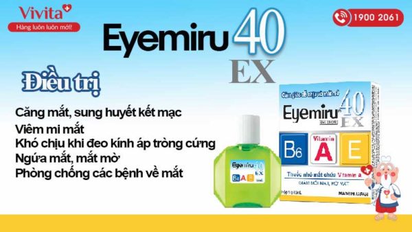 Thuốc nhỏ mắt Eyemiru 40 EX Chai 15ml - Nhà Thuốc VIVITA