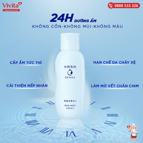 Senka Deep Moist Lotion I Cấp Nước & Dưỡng Ẩm [MỚI 2024]Chai 200ml