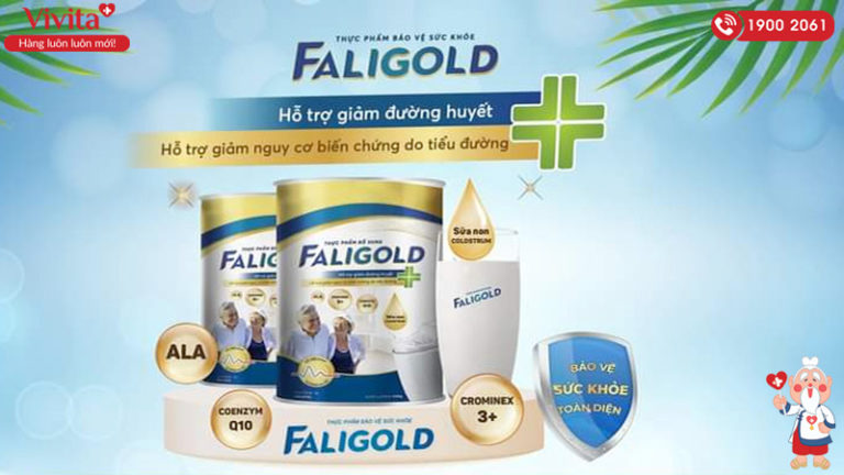 Sữa Faligold + Hỗ Trợ Giảm Đường Huyết Hộp 650g Mới