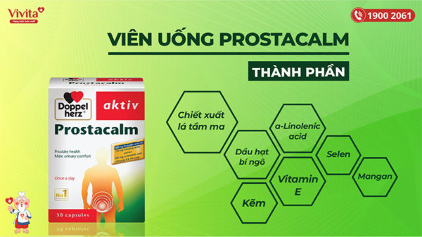 Prostacalm Hỗ Trợ Điều Trị U Xơ Tiền Liệt Tuyến Mới Hộp 30 Viên