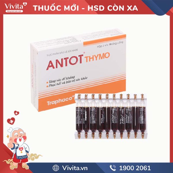 Thuốc tăng đề kháng, phục hồi sức khoẻ Antot Thymo 20 ống - VIVITA