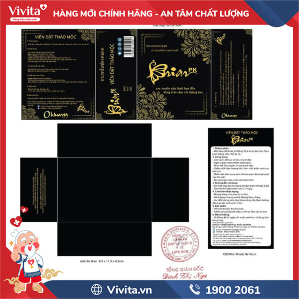 Viên Đặt Se Khít Briar PK Hỗ Trợ Se Khít Âm Đạo Mới 10 Viên
