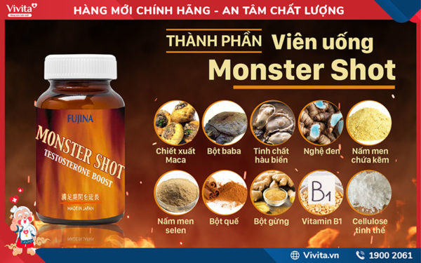 Monster Shot hỗ trợ tăng cường sinh lý nam giới (hộp 150 viên)