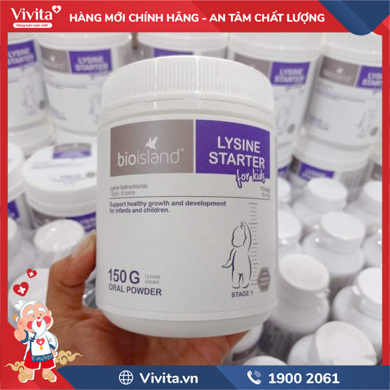 Bioisland Lysine Starter For Kid hộp 150g hỗ trợ tăng chiều cao