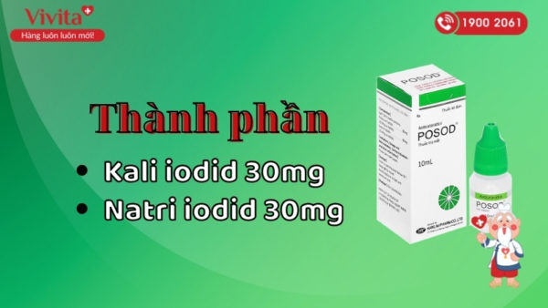 Dung dịch nhỏ mắt trị đục thủy tinh thể Posod Eye Drops Chai 15ml - Vivita