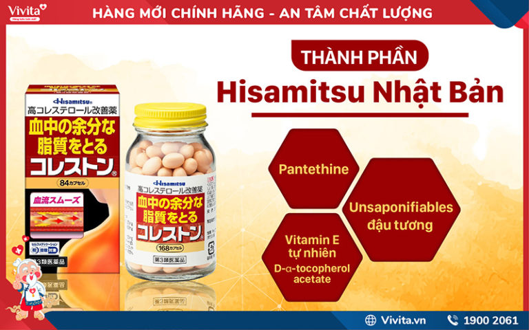 Hisamitsu Nhật Bản hộp 168v hỗ trợ giảm mỡ máu mới nhất 2024