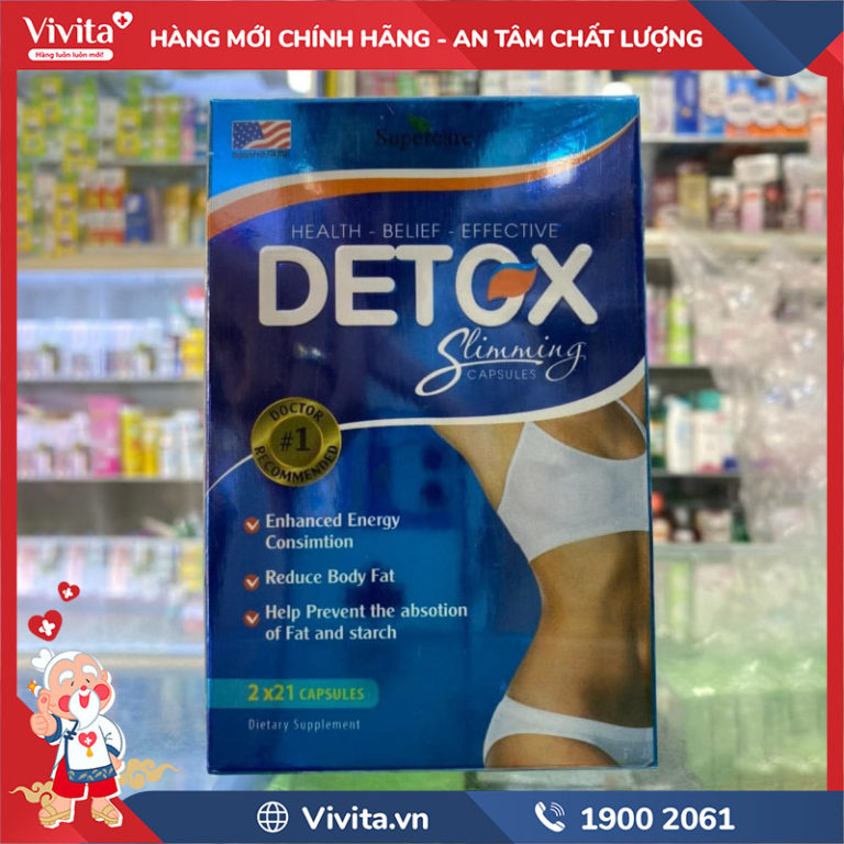 Detox Slimming Capsules Detox Giảm Cân An Toàn Từ Mỹ Mới