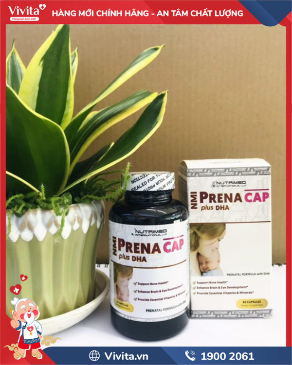 NMI Prena Cap Plus DHA hỗ trợ bổ sung vitamin cho mẹ bầu