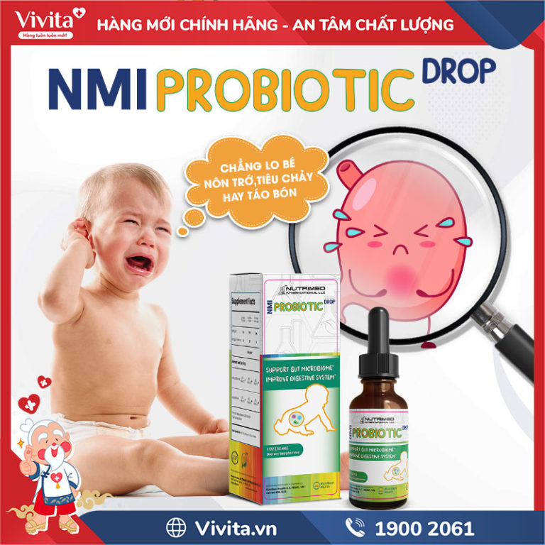 NMI Probiotic Drop lọ 30ml hỗ trợ bổ sung lợi khuẩn đường ruột