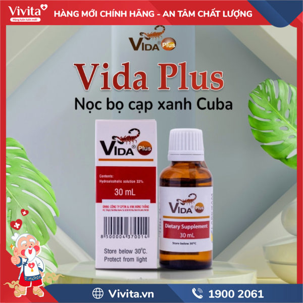 Nọc bọ cạp xanh Cuba Vida Plus hỗ trợ cho người bị u bướu 30ml