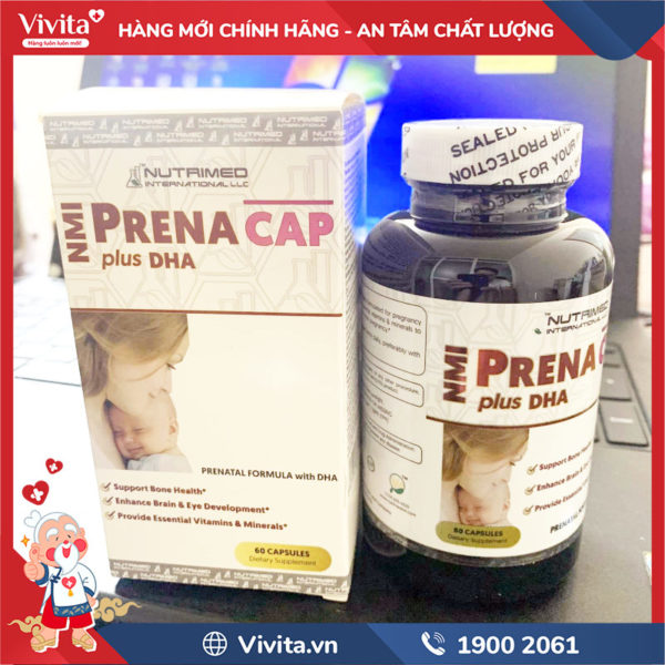 NMI Prena Cap Plus DHA hỗ trợ bổ sung vitamin cho mẹ bầu