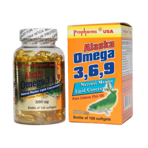 Alaska Omega 3,6,9 1000mg hộp 100v hỗ trợ bổ não, sáng mắt