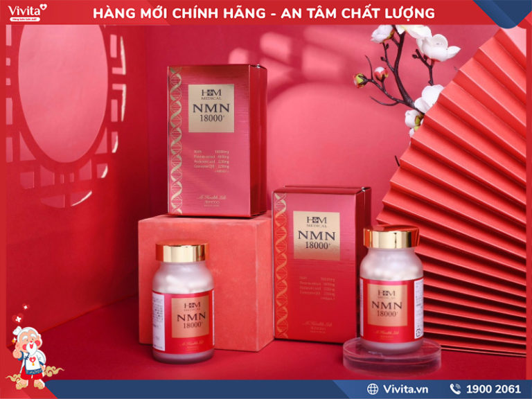 NMN HM Medical Aishodo NMN 18000+ hỗ trợ chống lão hóa da