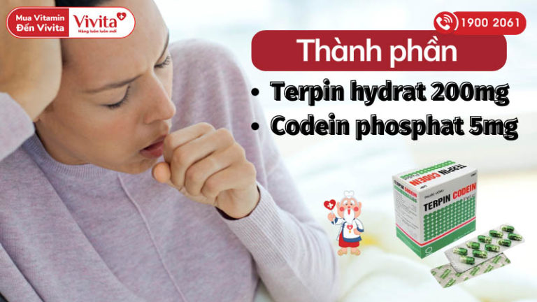 Thuốc ho Terpin Codein Pharbaco Hộp 100 viên - Nhà Thuốc Vivita