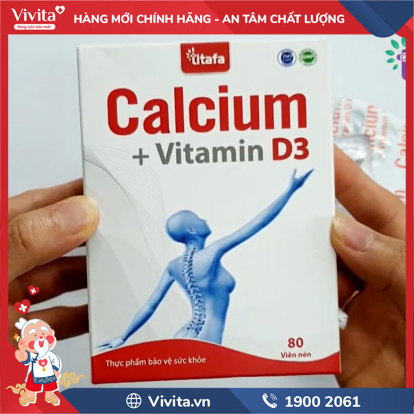 Calcium + Vitamin D3 Titafa hỗ trợ bổ sung canxi và vitamin d3