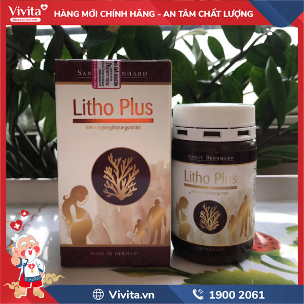 Litho Plus hộp 60v hỗ trợ bổ sung canxi giảm nguy cơ loãng xương