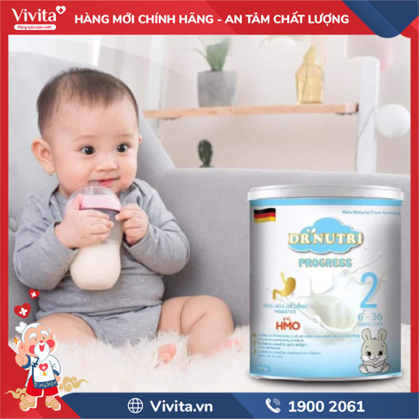 Sữa Dr Nutri Progress 2 900g hỗ trợ tăng cường phát triển trí não