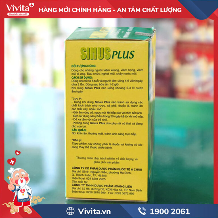 Sinus Plus hộp 50 viên hỗ trợ trị viêm xoang, thông mũi
