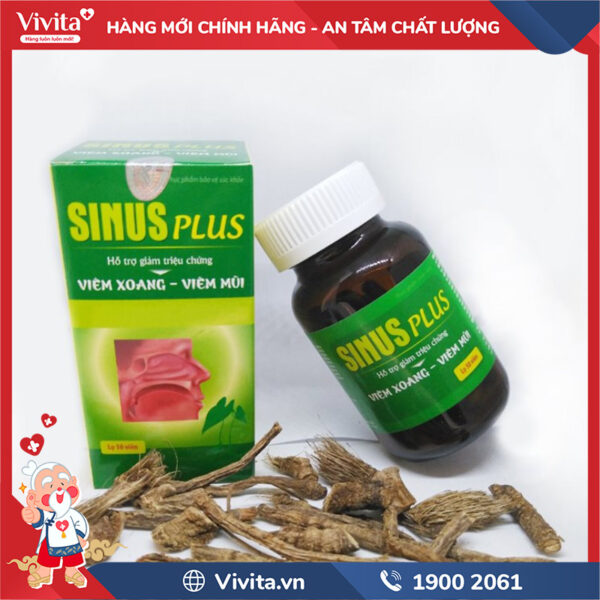Sinus Plus hộp 50 viên hỗ trợ trị viêm xoang, thông mũi