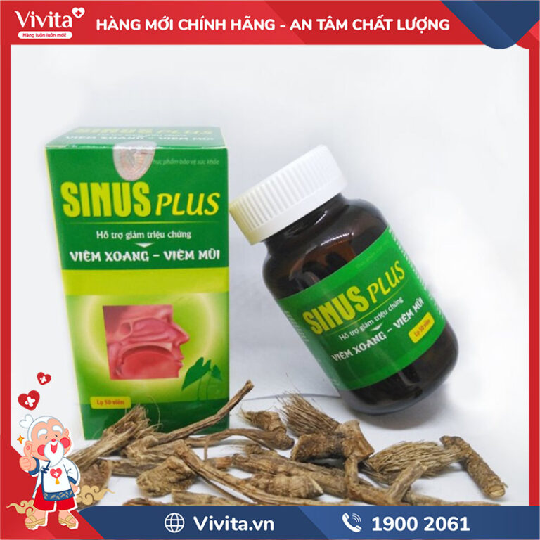 Sinus Plus hộp 50 viên hỗ trợ trị viêm xoang, thông mũi