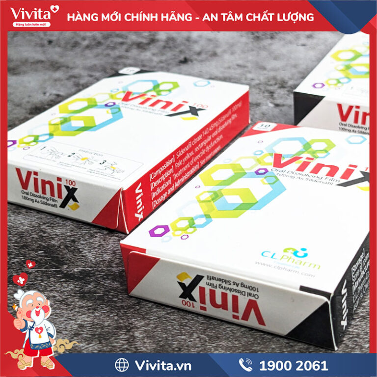 Tem ngậm Vinix hộp 10 tem hỗ trợ tăng cường sinh lý nam