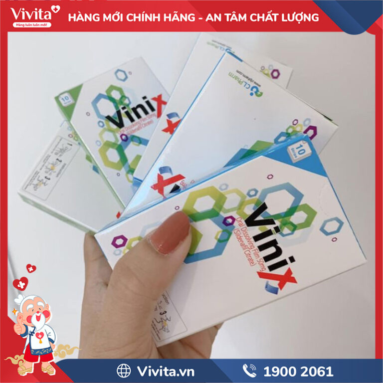 Tem ngậm Vinix hộp 10 tem hỗ trợ tăng cường sinh lý nam