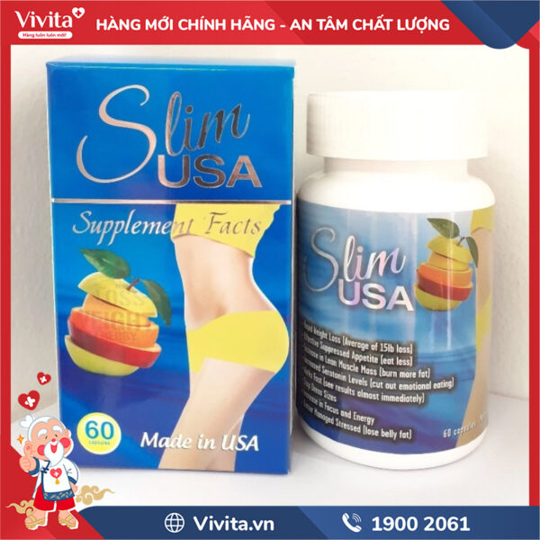 Slim USA hộp 60 viên hỗ trợ giảm cân an toàn hiệu quả