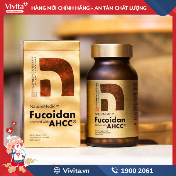 NatureMedic Fucoidan AHCC hộp 160 viên hỗ trợ điều trị ung thư