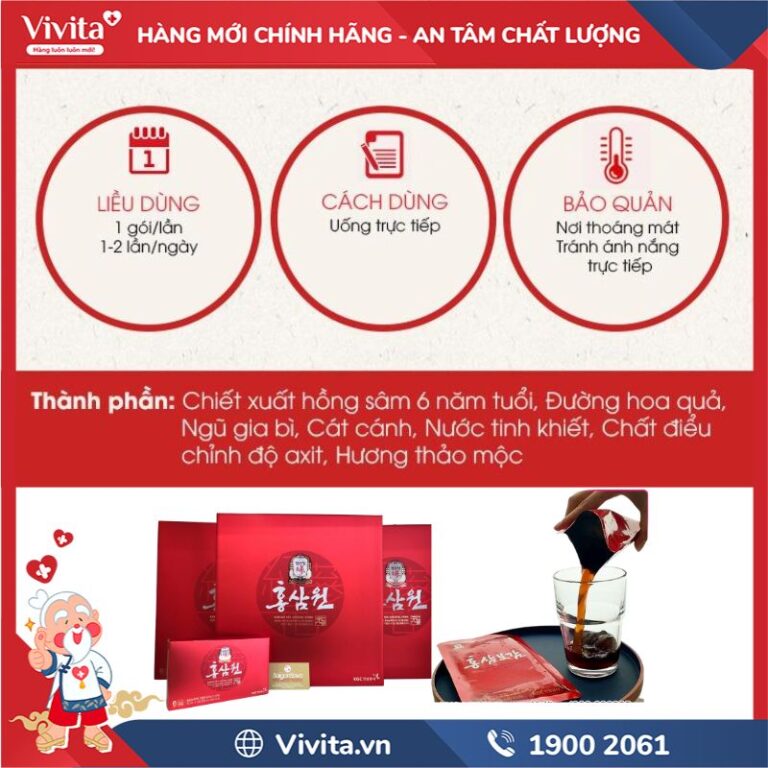 Nước Hồng Sâm Won KGC Cheong Kwan Jang phục hồi sức khỏe