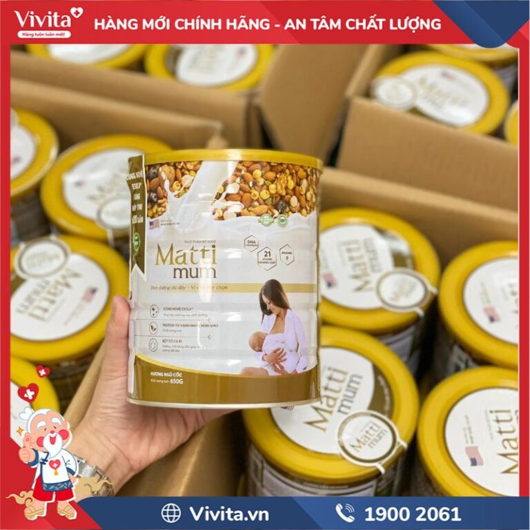 Sữa Matti Mum sữa hạt lợi sữa cho mẹ (Hộp 650g)
