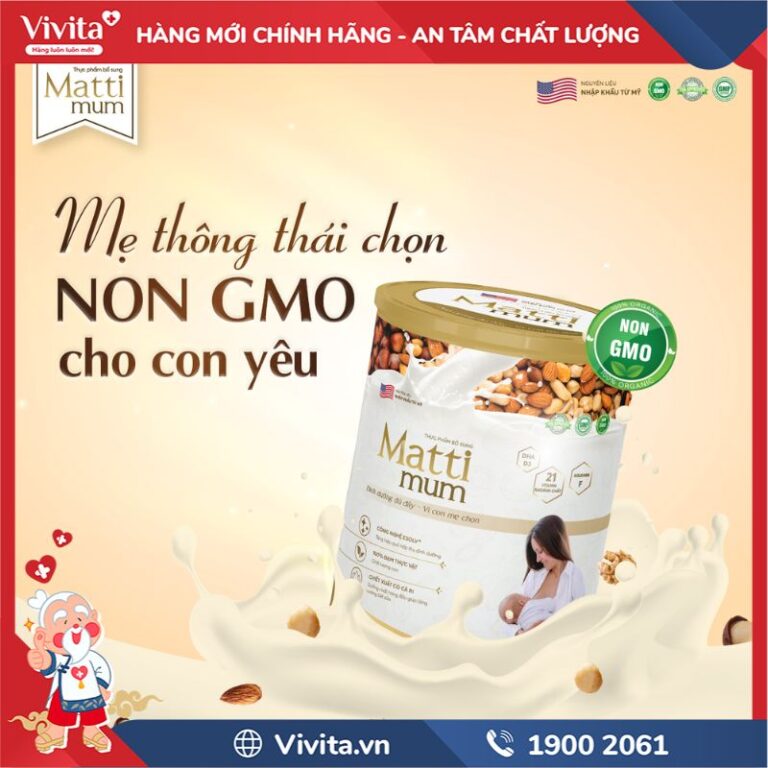 Sữa Matti Mum sữa hạt lợi sữa cho mẹ (Hộp 650g)