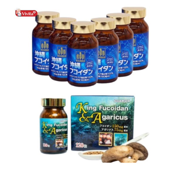 So sánh Fucoidan xanh Nhật Bản và King Fucoidan & Agaricus