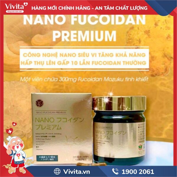 Nano Fucoidan Premium hỗ trợ điều trị ung thư (Hộp 130 viên)