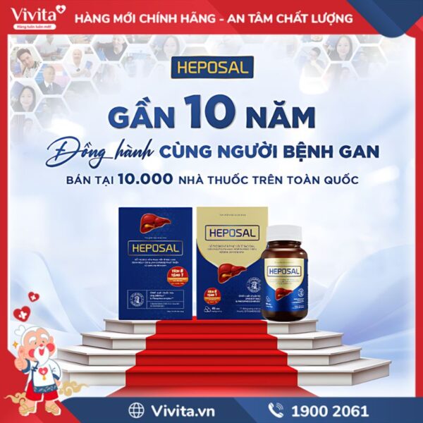 Heposal Viên Uống Hỗ Trợ Bảo Vệ Tế Bào Gan (Hộp 45 viên)