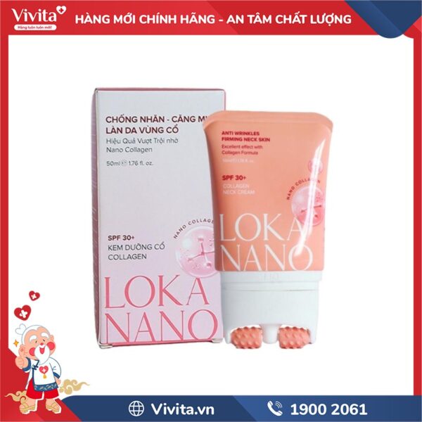 Loka Nano Hỗ Trợ Chống Lão Hóa Vùng Da Cổ (Tuýp 50ml)