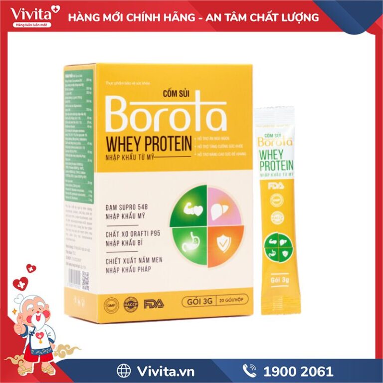 Borota Cốm Sủi Hỗ Trợ Tăng Cân (Hộp 20 gói x 3g)